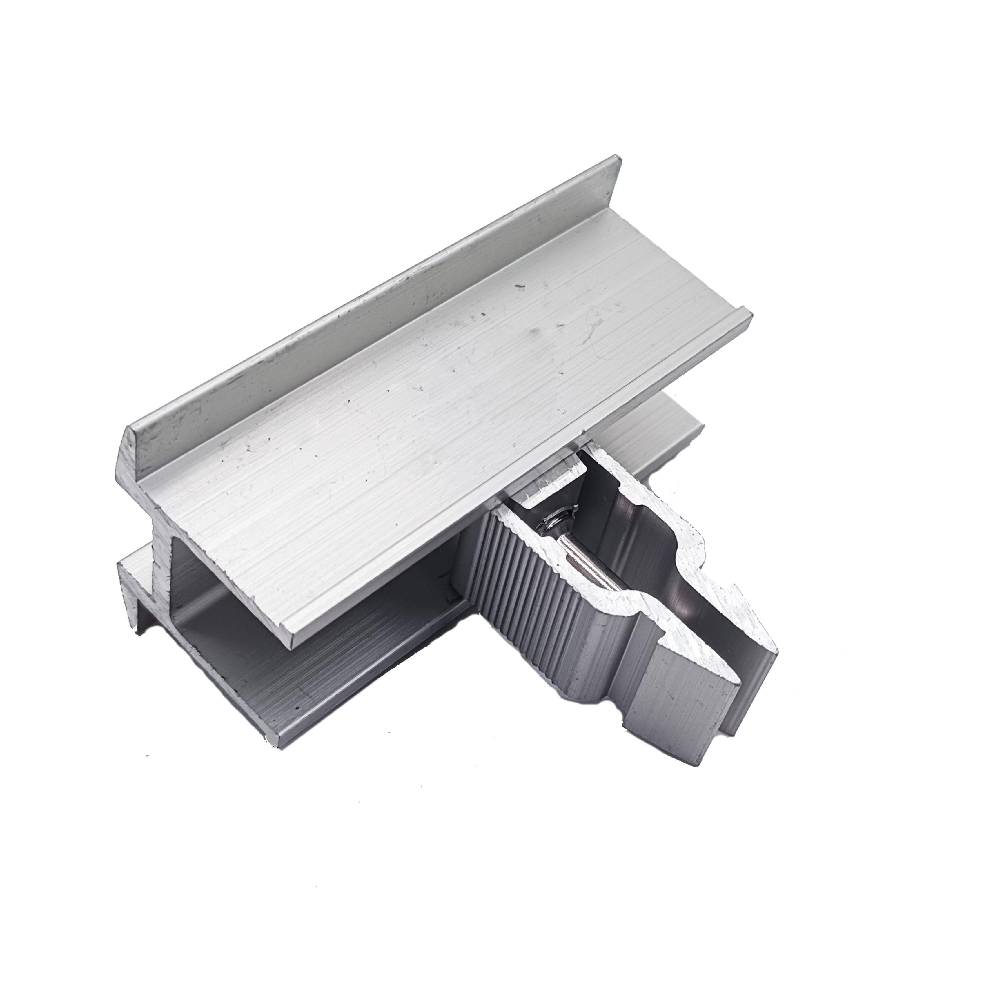 Buy Aluminum Solar Mounting System Accessories Solar Panel End And Mid ...