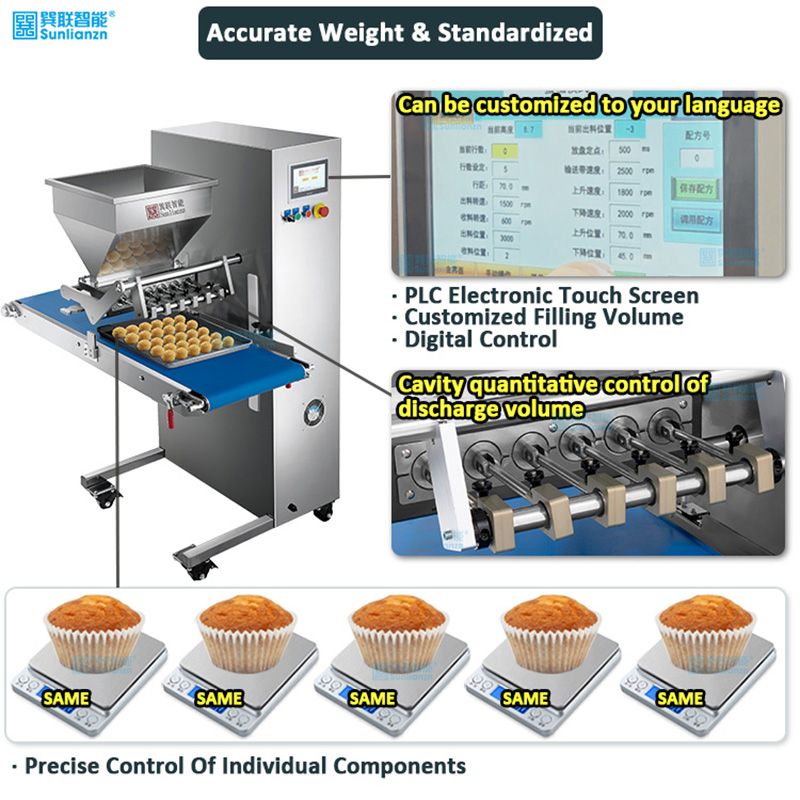 Buy Fully Automatic Food Cake Batter Tray Piston Depositor Piston ...