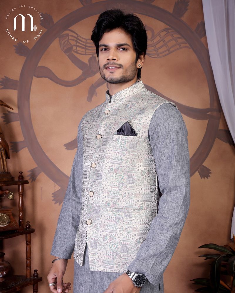 Buy Mens Designer Nehru Jacket from Mani Fashion, India | Tradewheel.com