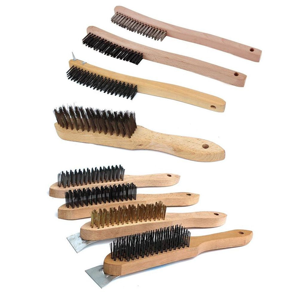 Buy [value Line-professional Grade] Large Wire Brushes,long Wooden ...