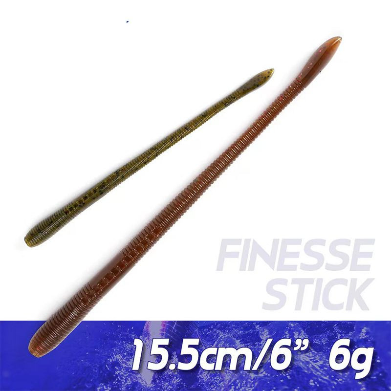 Buy Floating Straight Tail Noodle Worm 15.5cm Floating Threaded ...