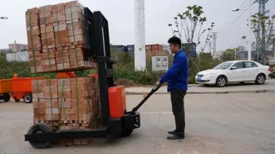 Buy 1-2 Ton Electric Straddle Stacker All-terrain Rough Stacker ...