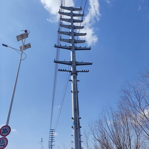 Buy 12m Galvanized Steel Octagonal Electricity Pole 9m Electric Pole ...