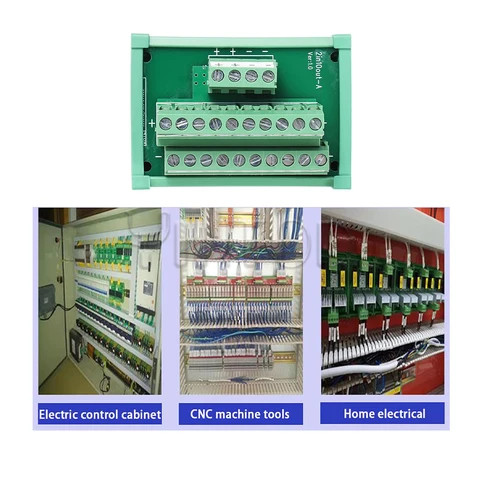Buy 2 In 10 Out Terminal Blocks Module 25a Din Rail Panel Mounting ...