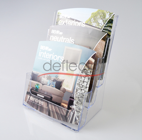 Buy 3 Tiers Tabletop Brochure Holder/magazine Holder/countertop Leaflet ...