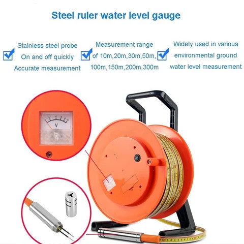 Buy 30-500m Steel Tape Battery Deep Well Underground Drilling Well ...