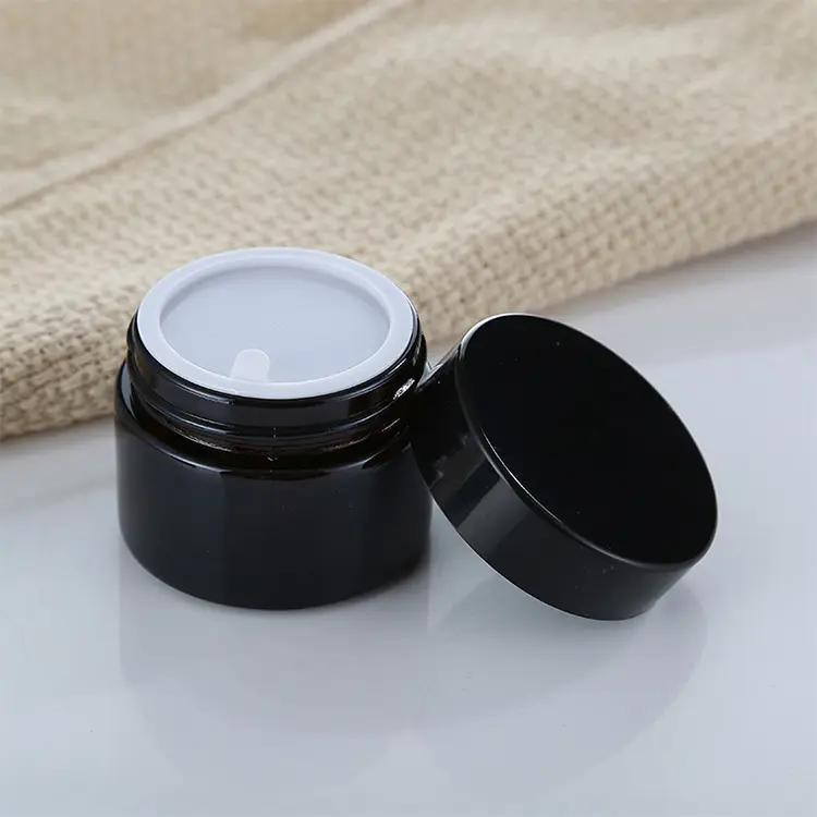 Buy Amber 5g 10g 15g 20g 50g 60g 100g Face Cream Glass Jar Bottle With ...