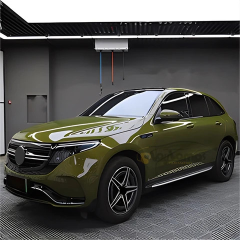 Buy Car Color Change Film Auto Wrap Films Crystal Combat Green Matte ...
