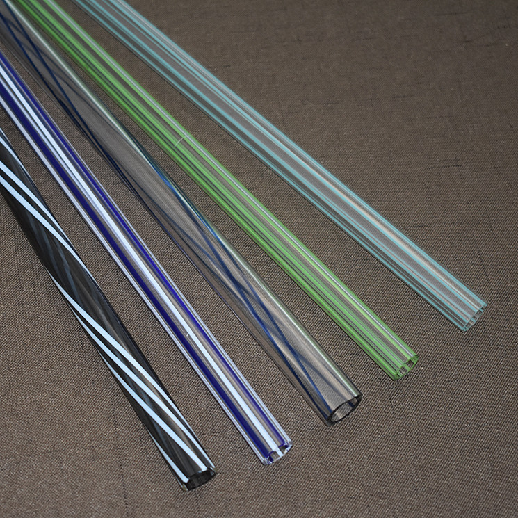 Buy Color Bar Line Borosilicate Pyrex 3.3 Glass Transparent Colored ...