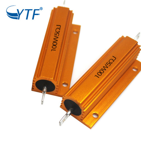 Buy Encased Wire Wound Resistor Case 100w 5r Golden Aluminum Shell ...