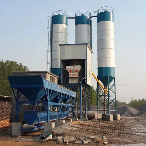 Buy Factory Manufacture Concrete Mixing Plant Js1000 50m3/h Foundation ...