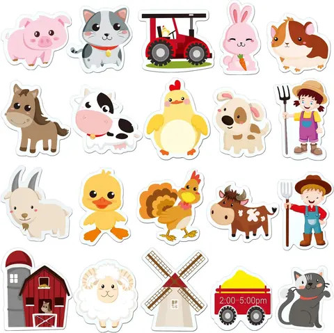 Buy Farm Animal Anime Stickers Educational Toys 3d Scene Stickers For ...