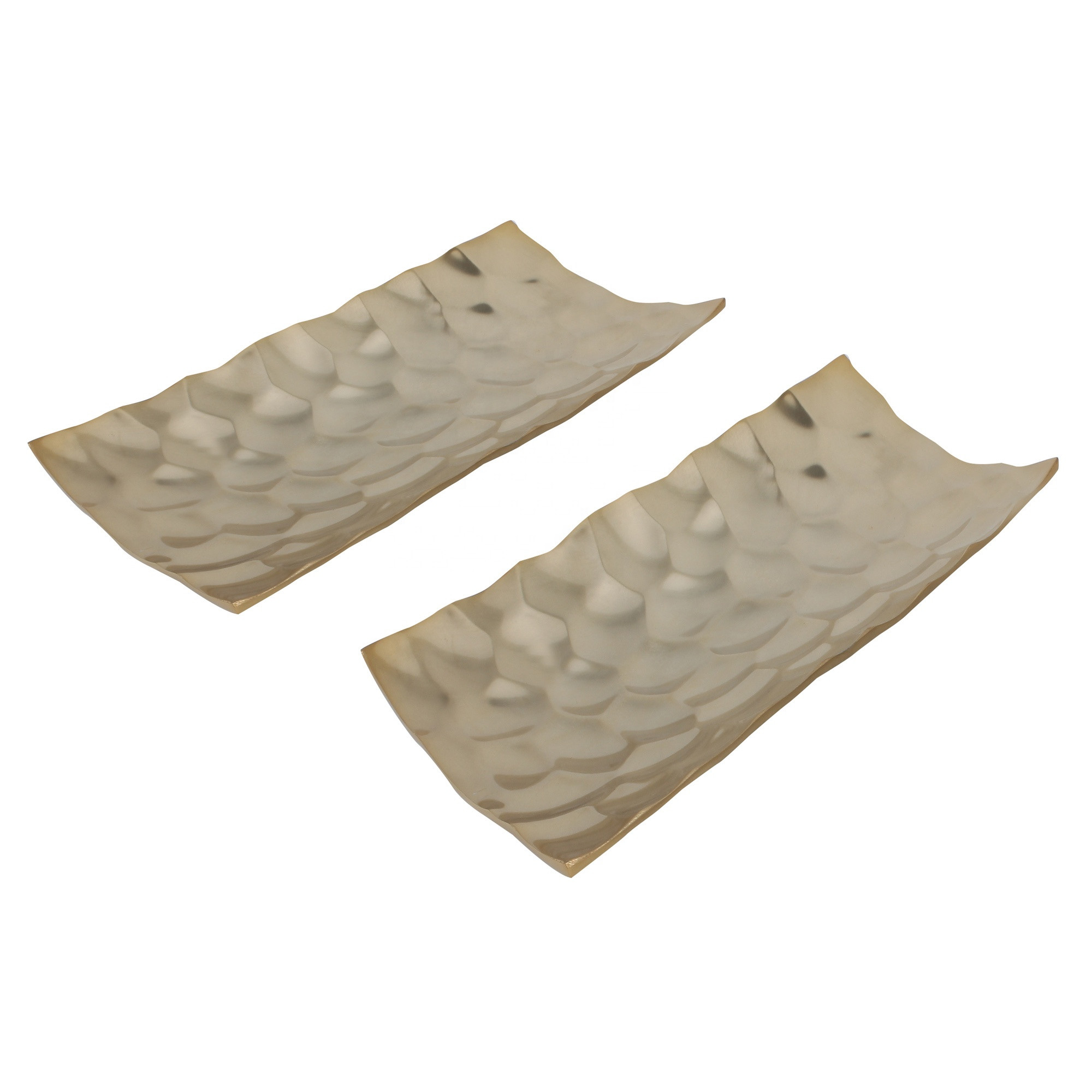 Buy Leather Brown Square Serving Tray Platter In Modern Design Used As ...