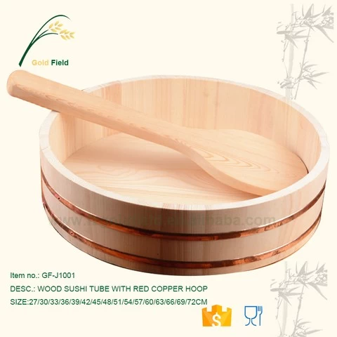 Buy Natural White Pine Wood Sushi Tub Rice Tub from Fuzhou Gold Field ...