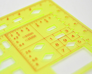 Buy Plastic Tactical Drawing Drafting Map Scale Ruler Military Map ...