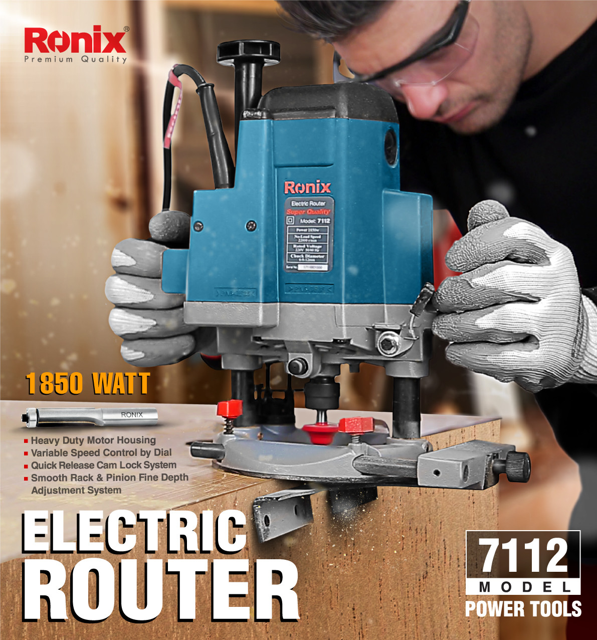 Buy Ronix Professional Wood Working Router Machine Cnc Electric Model ...