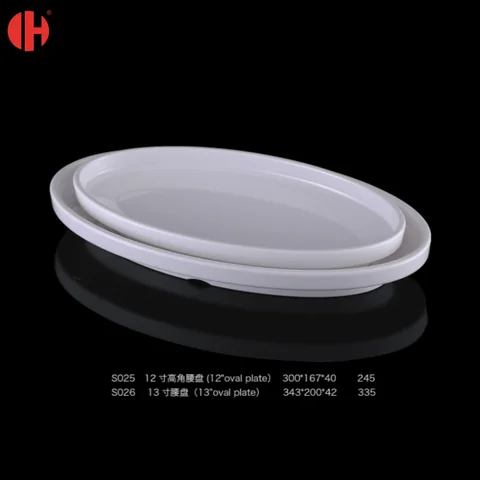 Buy S025 Classic White Oval Dinnerware High Quality Restaurant Plastic ...