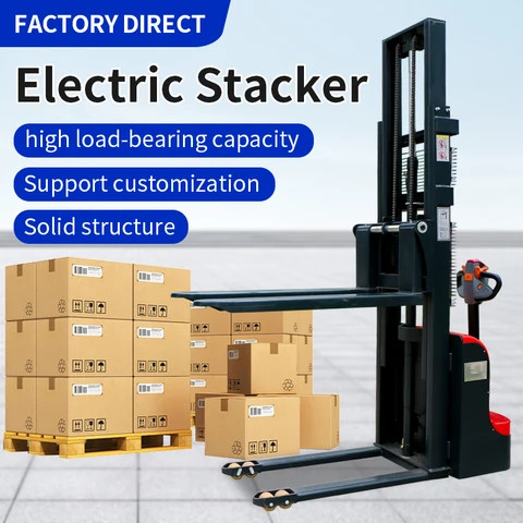 Buy Self Lift Rider Electric Stacker Loading Portable Pallet Stacker ...