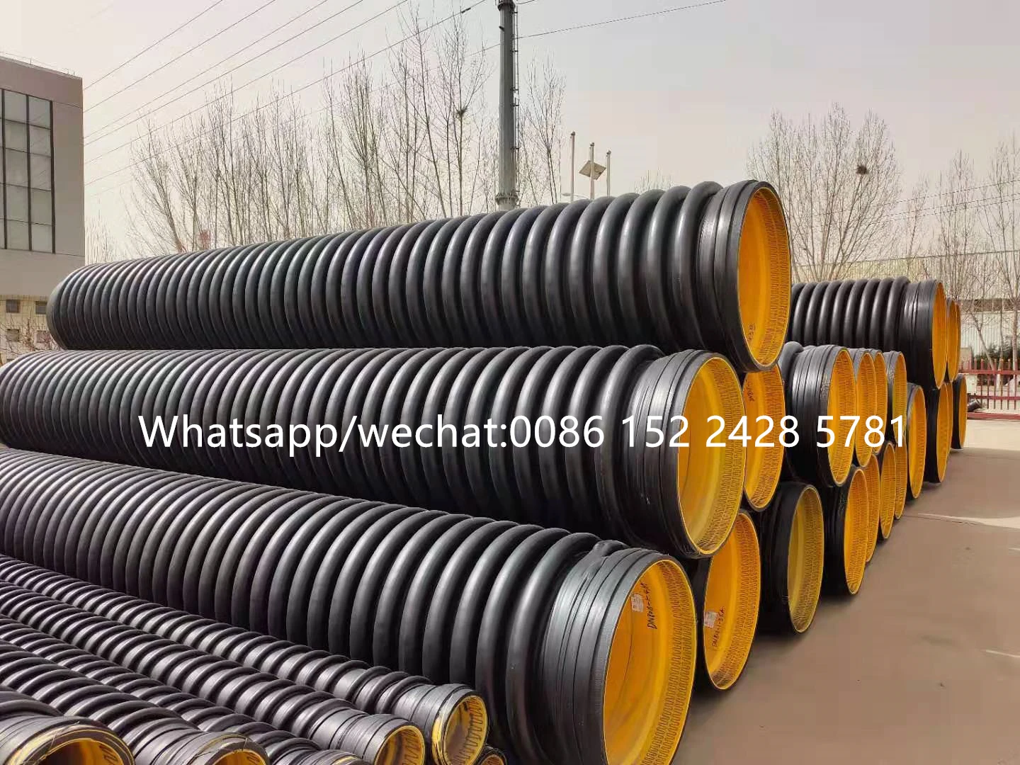 Buy Sn8 Corrugated Pipes Hdpe 5.8m Length from Shandong Haohua Pipe ...