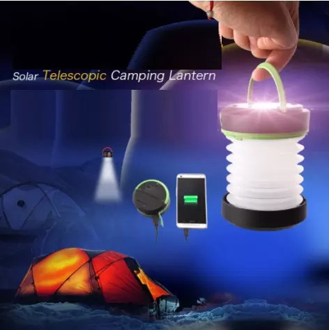 Buy Solar Outdoor Waterproof Portable Camping Lamp Retractable Usb ...