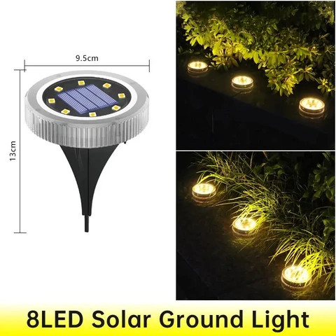 Buy Solar Power Disk Light Outdoor Garden Solar Underground Light Deck ...