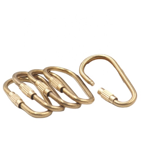 Buy Solid Brass Gourd Shape Spring Snap Hook Brass Carabiner Snap Hook ...