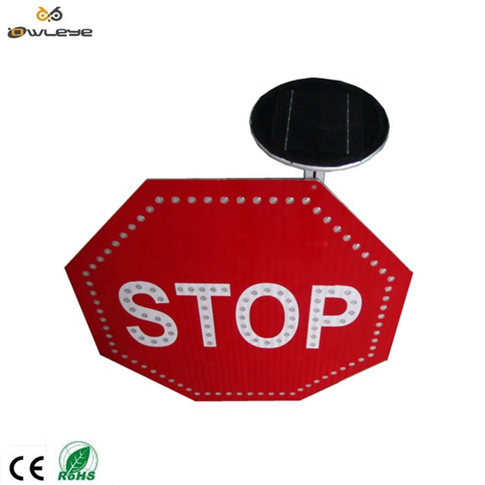Buy Traffic Safety Led Flashing Solar Powered Stop Traffic Sign from ...