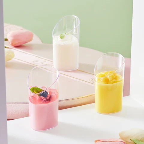 Buy Triangle Dessert Cup Mini Disposable Dessert Cake Ice Cream Cups ...