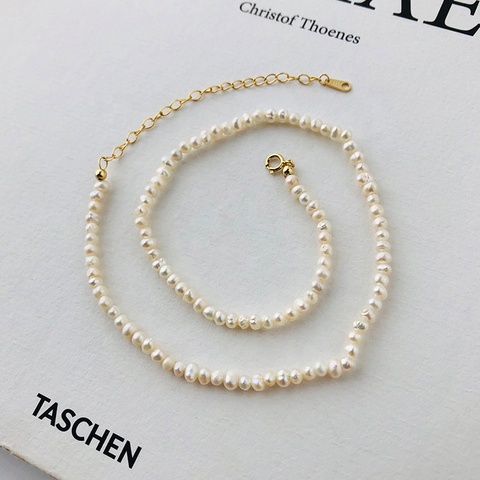 Buy Vianrla 925 Sterling Silver Necklace Pearl Choker Necklace Jewelry ...