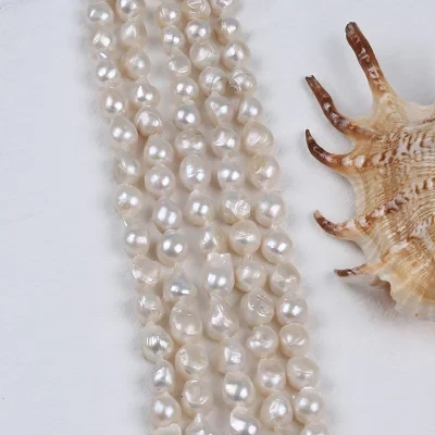 Buy White Cultured Freshwater Edison Pearls Beads Strand For Jewellery ...