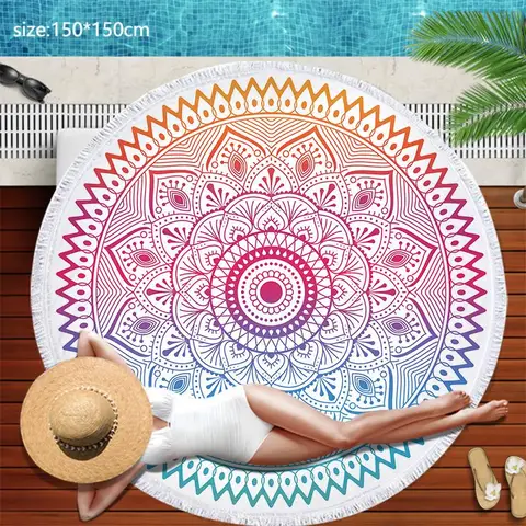 Buy Wholesale New Design Wearable Beach Mat For Women Fashionable Round ...