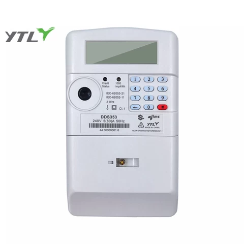 Buy Ytl Prepaid Meter 80a Split Type Single Phase 2 Wire Electric Energy Meter Two Tariff from ...