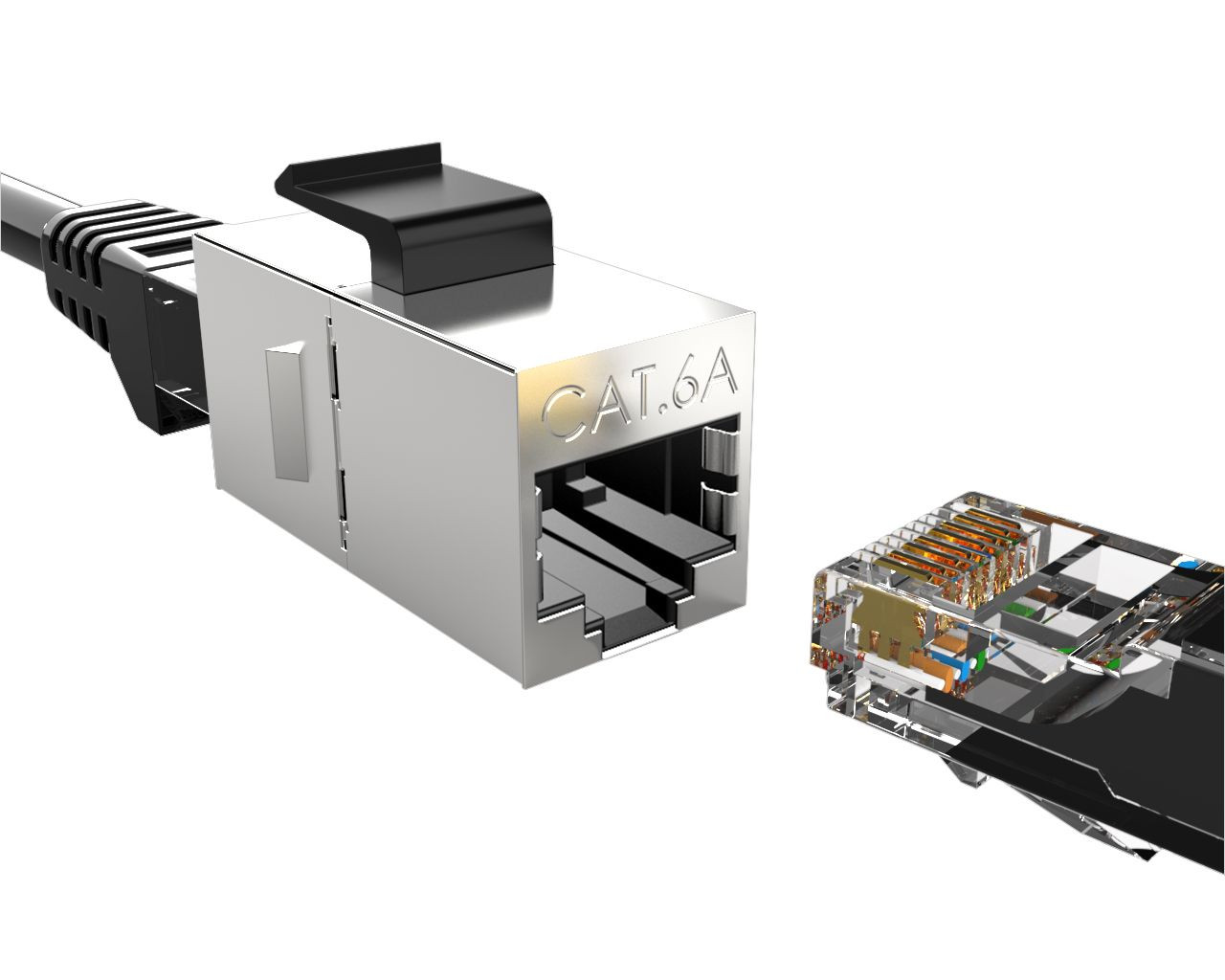 Buy Cat6 Utp Pass Through Keystone Rj45 Panel Mount Keystone Coupler ...