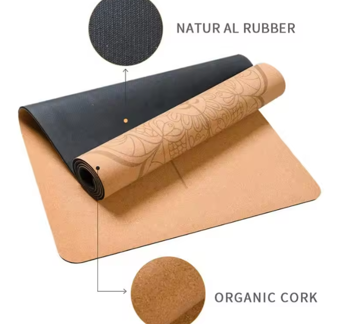 Buy Natural Rubber Yoga Mat Cork Wholesale Custom Organic Cork Rubber ...