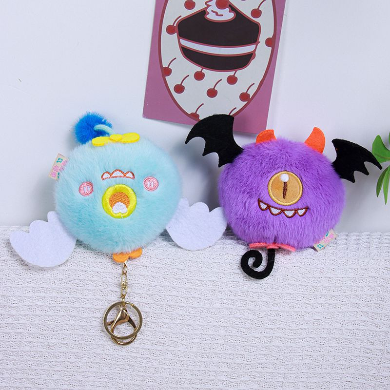 Buy Wholesale Design Stitching Plush Toys Devil Angel Pendant Keyfob ...