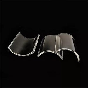 Buy Transparent Semi-cylindrical Quartz Tube Half Round Quartz Glass ...