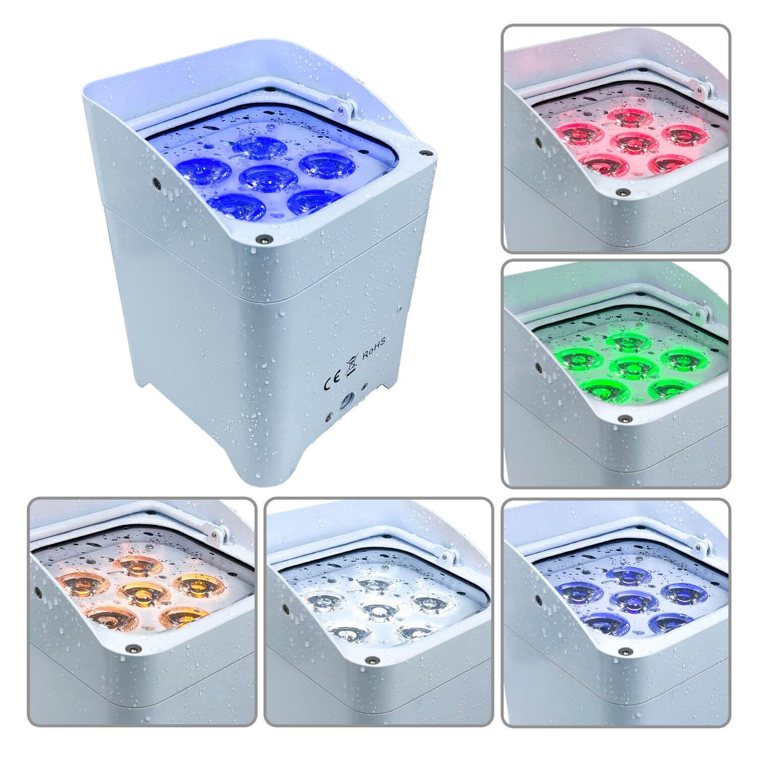Buy 6x18w Outdoor Battery Powered And Wireless Led Flat Par Light from ...
