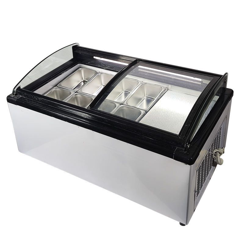 Buy Table Top 8 Pans Ice Cream Freezer Showcase Ice Cream Display Gelato Popsicle Display ...