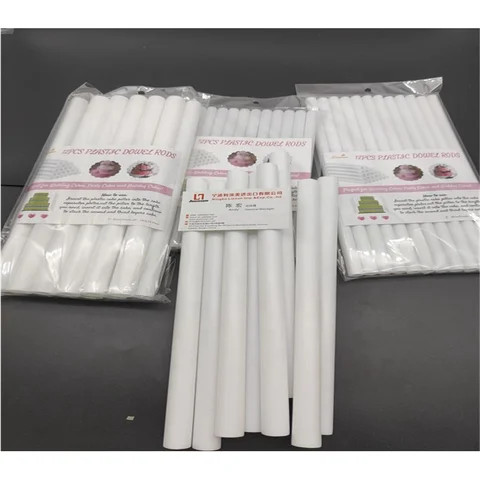 Buy 12 Pieces Each Pack 12inch 40cm*1cm Plastic White Cake Dowel Rods ...