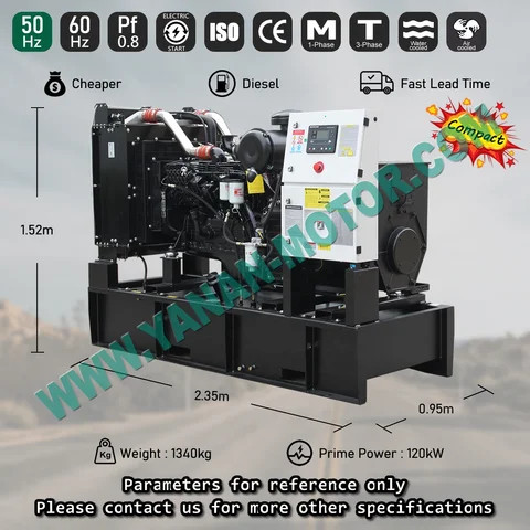 Buy 120kw Open Type Diesel Generator Set With Cummins 6btaa5.9-g12 ...