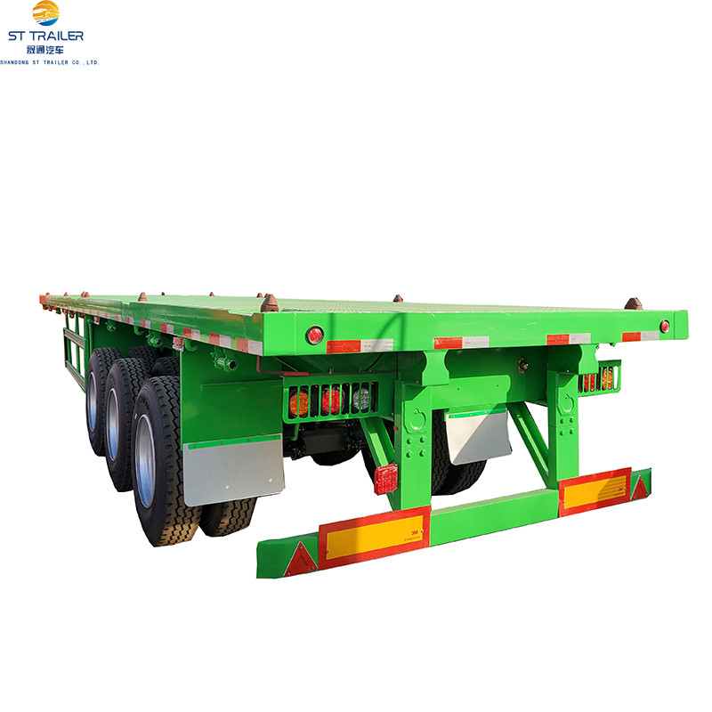 Buy 3-axis Flatbed Semi Trailer,can Be Equipped With Rails And ...