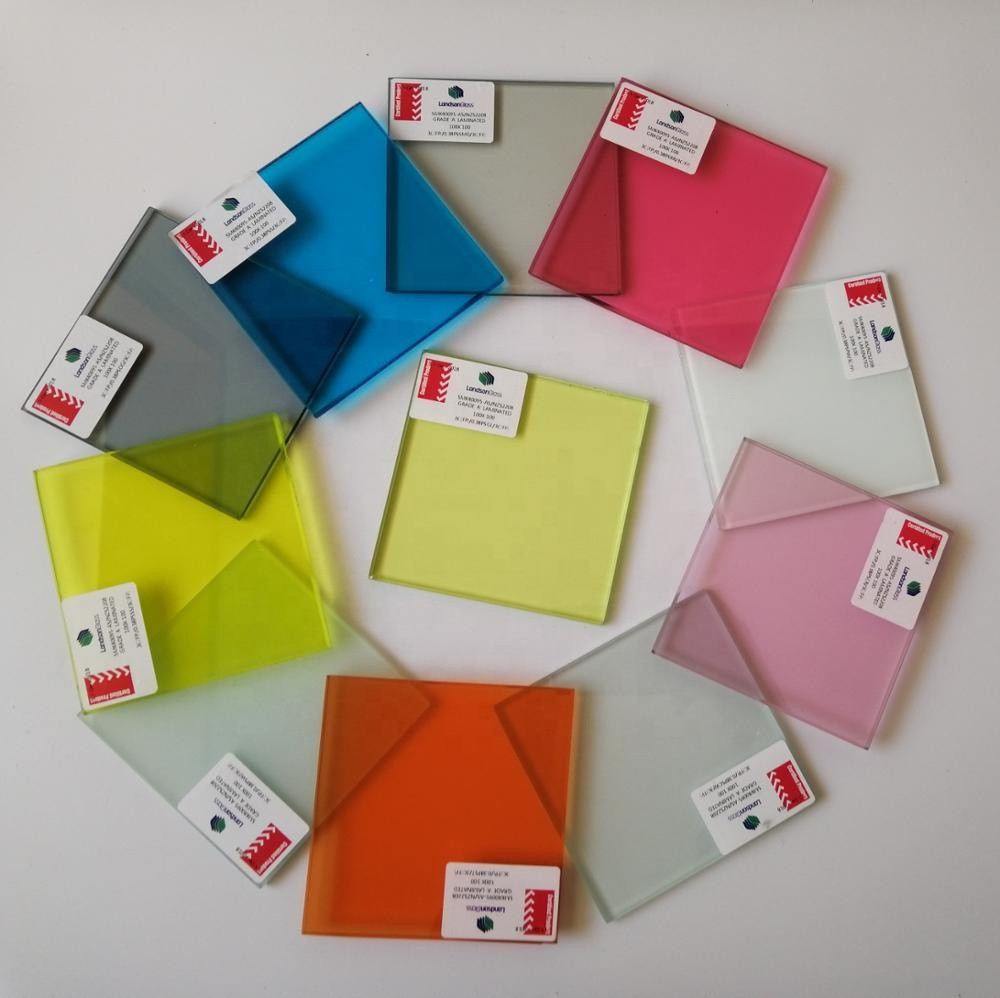 Buy 8mm 12mm Safety Balustrade Coloured Pvb Gradient Laminated Glass ...