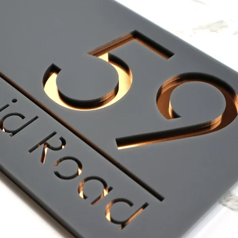 Buy Acrylic Door Number Sign Led Luminous House Number Door Sign Hotel ...