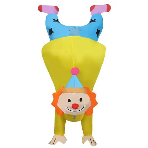 Buy Adult Inflatable Handstand Circus Clown Cosplay Blow-up Mascot ...