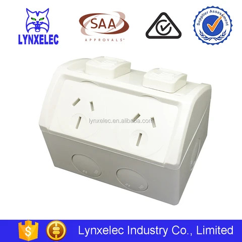 Buy Australia Waterproof Double Switched Power Socket Outlet Power ...