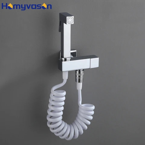 Buy Brass Europe And America Bathroom White Toilet Bidet Spray Shattaf ...