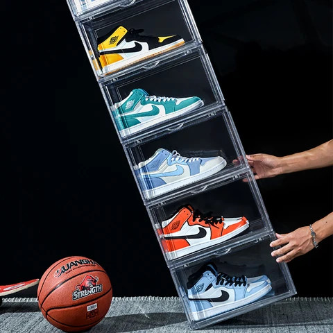 Buy Collapsible Jordan Stackable Hard Plastic High-heel Transparent ...