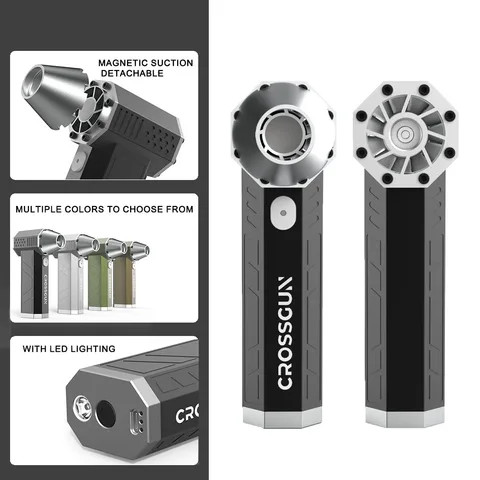 Buy Crossgun Powerful Mini Turbo Jet Fan Battery Usb Charging Handheld ...