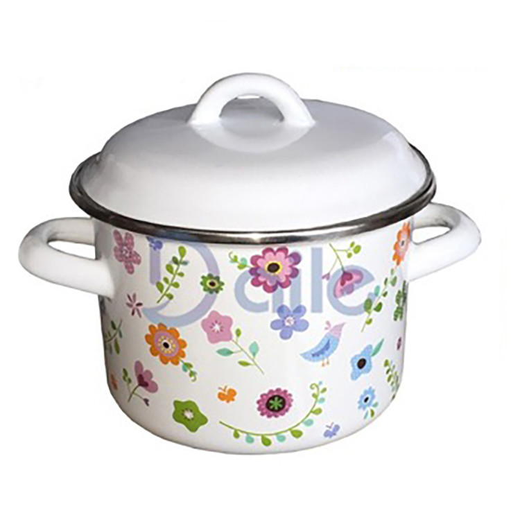 Buy Custom Decal Pattern Hotpot Set Enamel Casserole Pot Set And ...