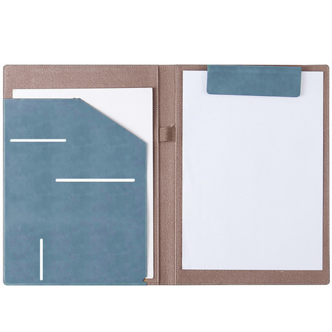 Buy Custom Fashion Pu Leather A4 Document Folder Portfolio Clipboard ...